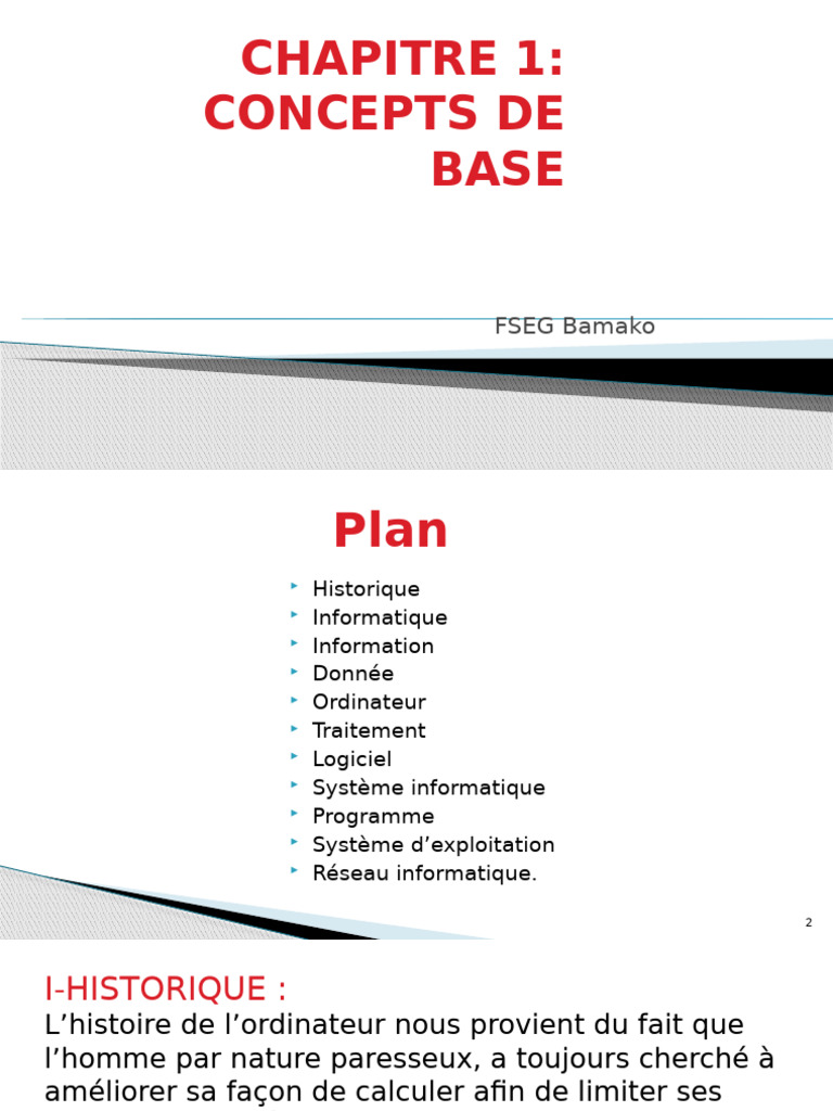 CH1- CONCEPTS DE BASES | PDF | Informatique | Topologie de réseau