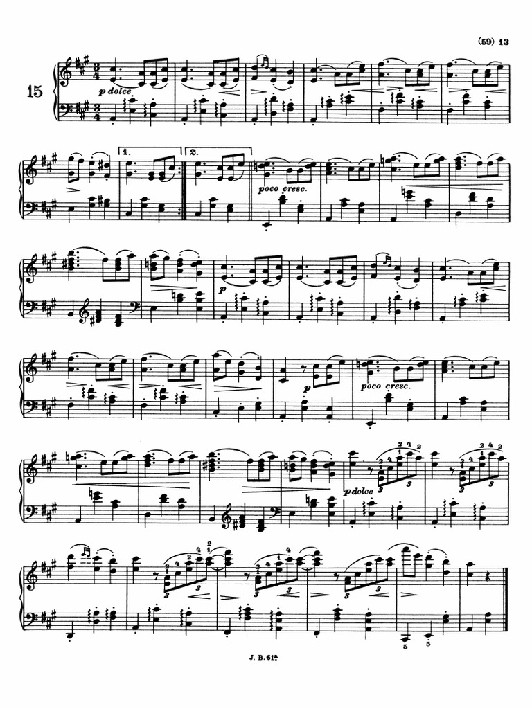 Brahms Waltz Op39-15 | PDF