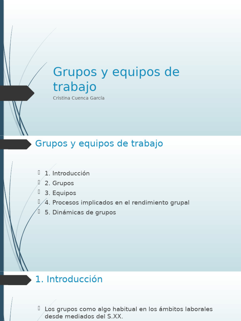 Grupos y Equipos de Trabajo | PDF | Calidad (comercial) | Grupo de trabajo