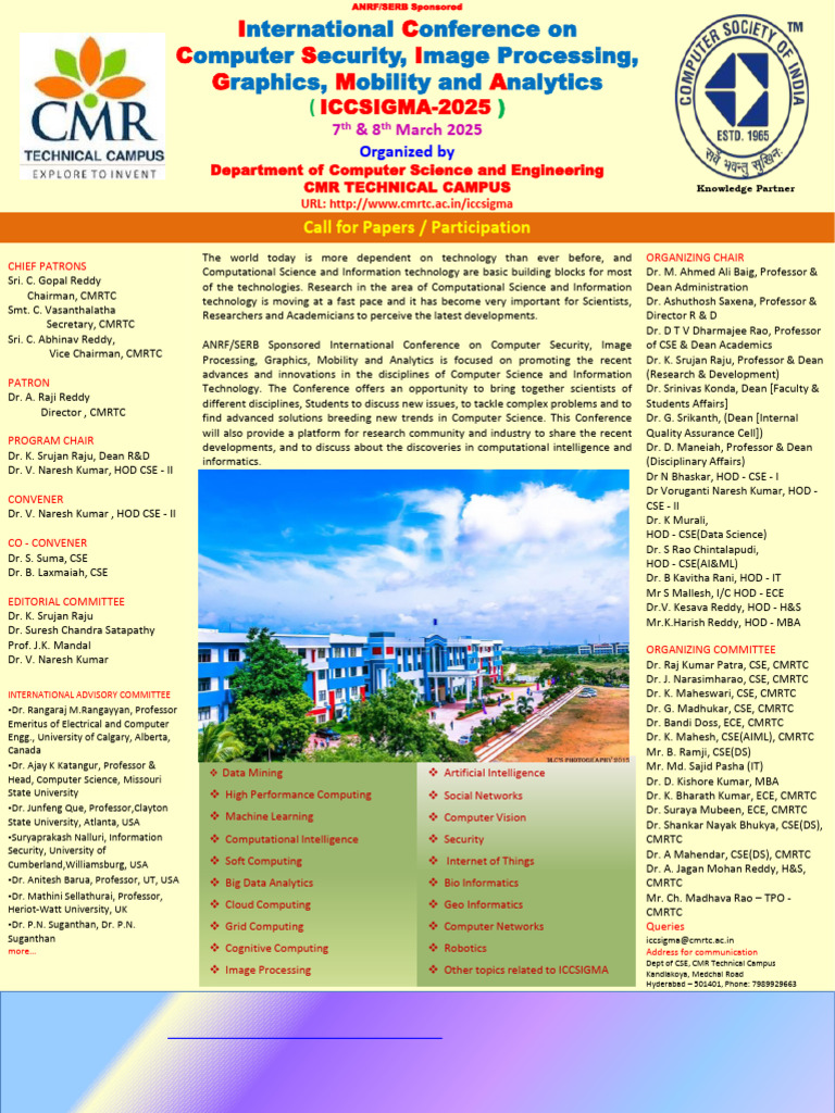 Iccsigma Brochure 2025 | PDF | Computing | Computer Science