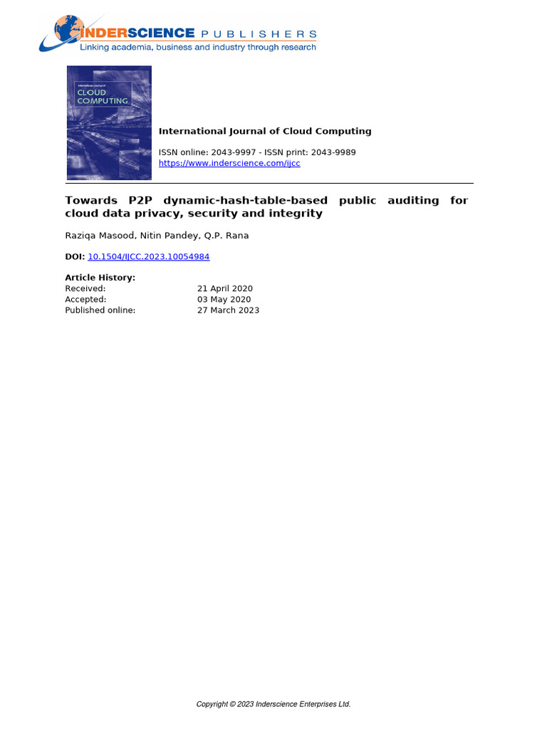 1-1 | PDF | Peer To Peer | Cloud Computing