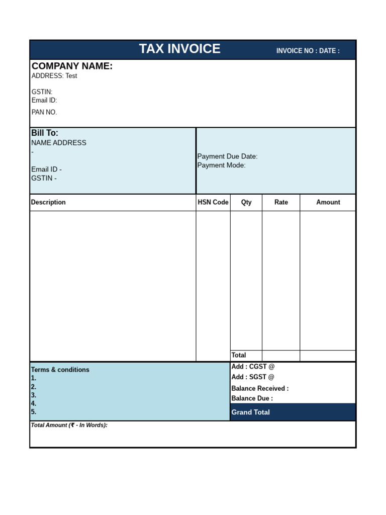 Invoice Format in PDF 04a | PDF