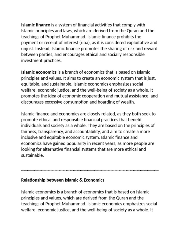 Islamic Finance Economy Pdf Islamic Banking And Finance Justice