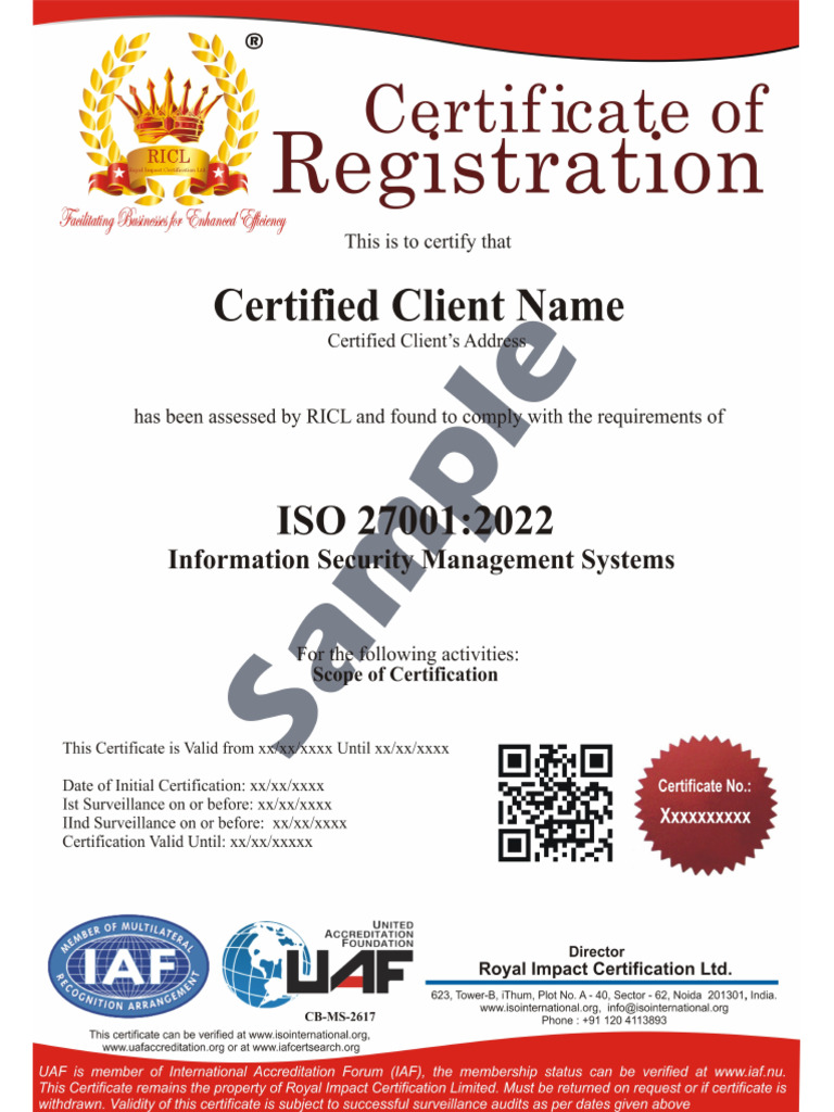 UAF IAF 27001 SAMPLE | PDF