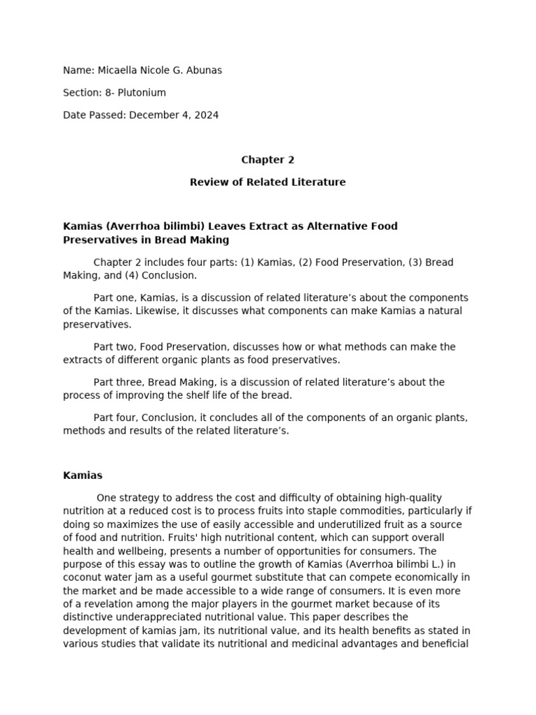 Research Draft of Chapter 2 and References | PDF | Cinnamon