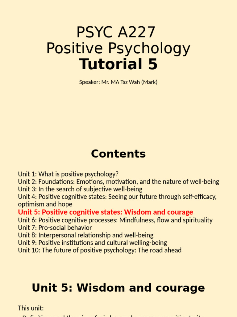 Unit 5 - Wisdom and Courage | PDF | Wisdom | Courage