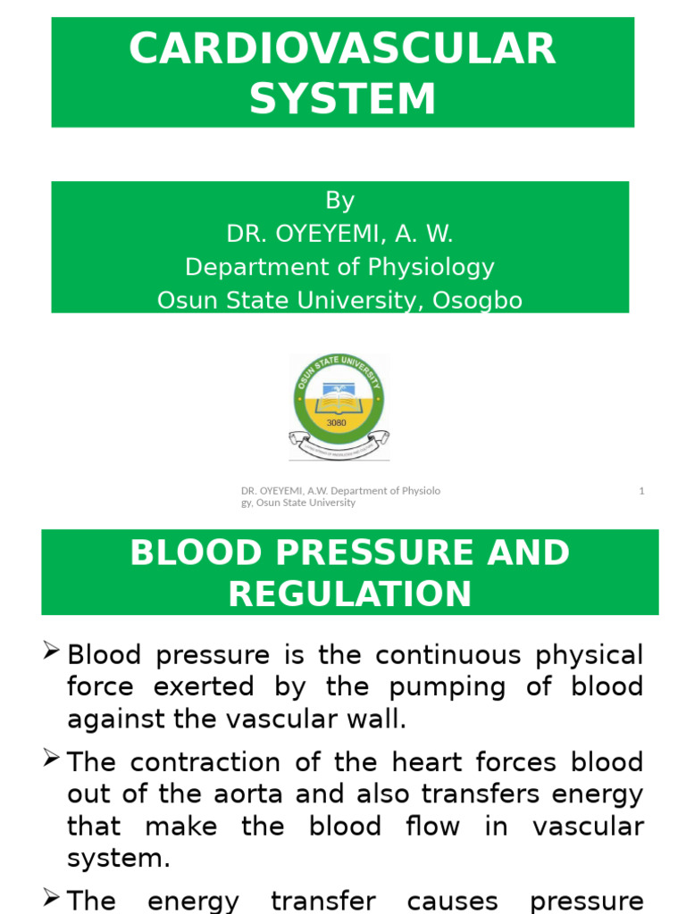 PHS 208 - Cardiovascular Physiology | PDF | Blood Pressure ...