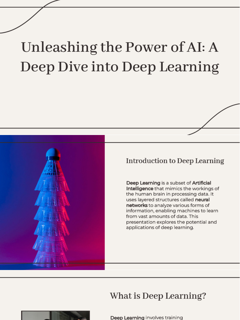 Slidesgo Unleashing The Power of Ai A Deep Dive Into Deep Learning 20250206105044Mv5R | PDF