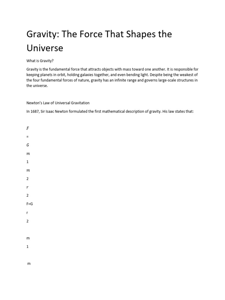 Gravity | PDF | Gravity | Orbit