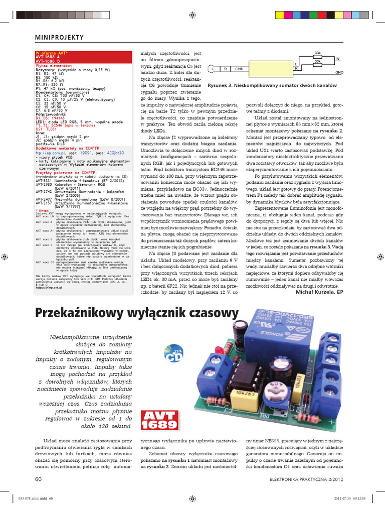 Przeka Nikowy Wy Cznik Czasowy: Miniprojekty | PDF