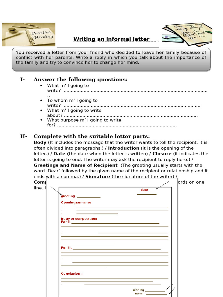 Informal Letter Writing Guide | PDF