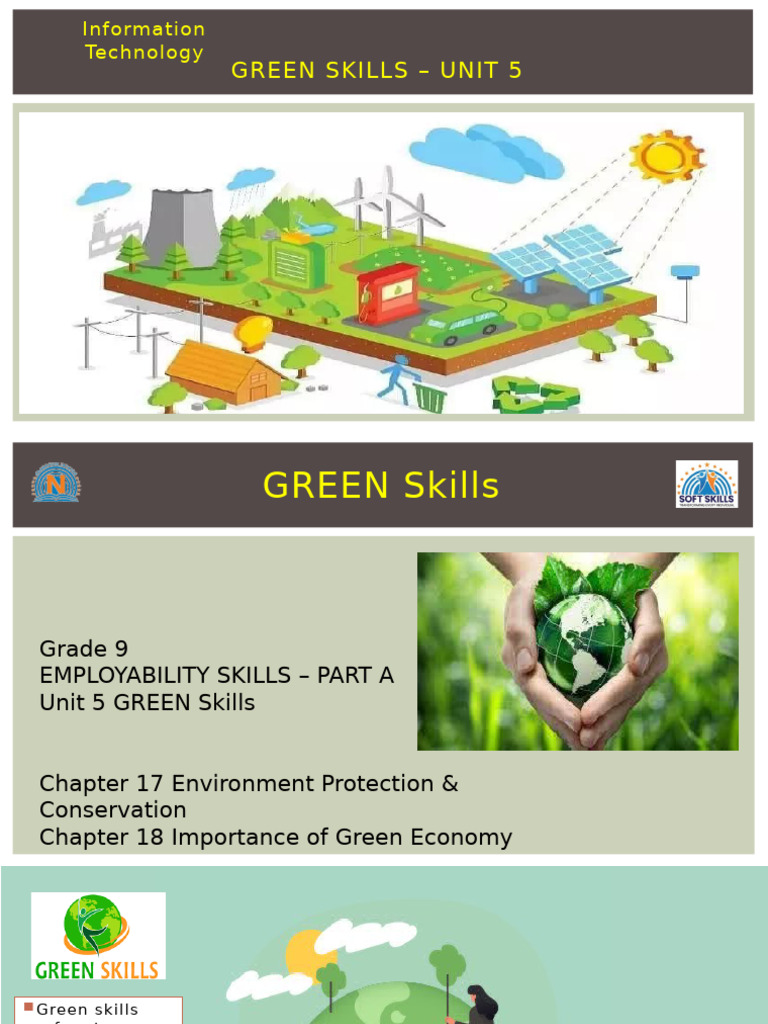 Class 9 IT Unit 5 Green Skills | PDF | Green Economy | Natural Environment