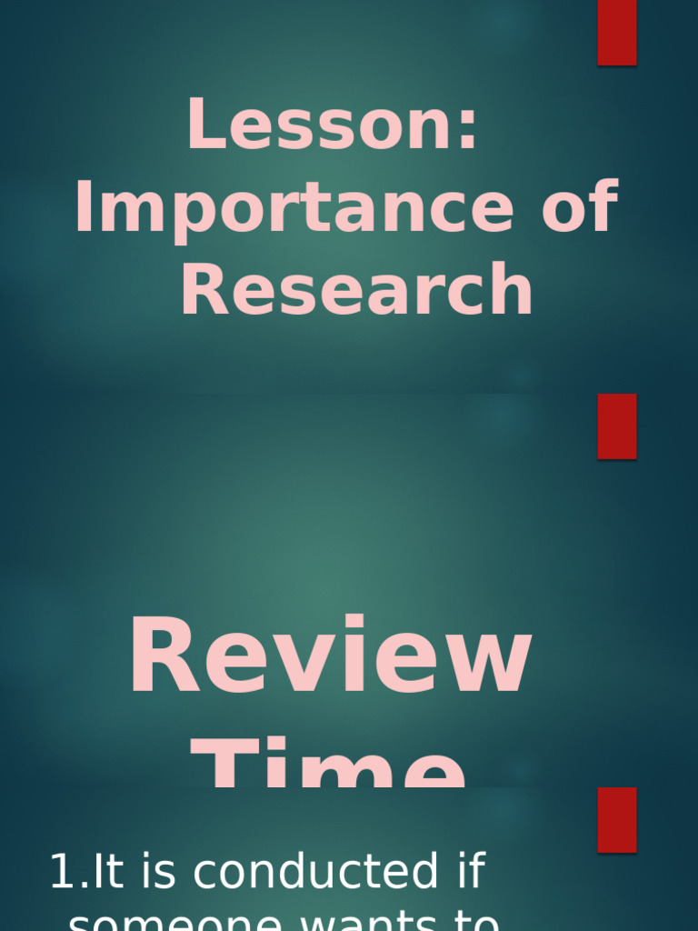 Importance of Research Explained | PDF | Knowledge | Truth
