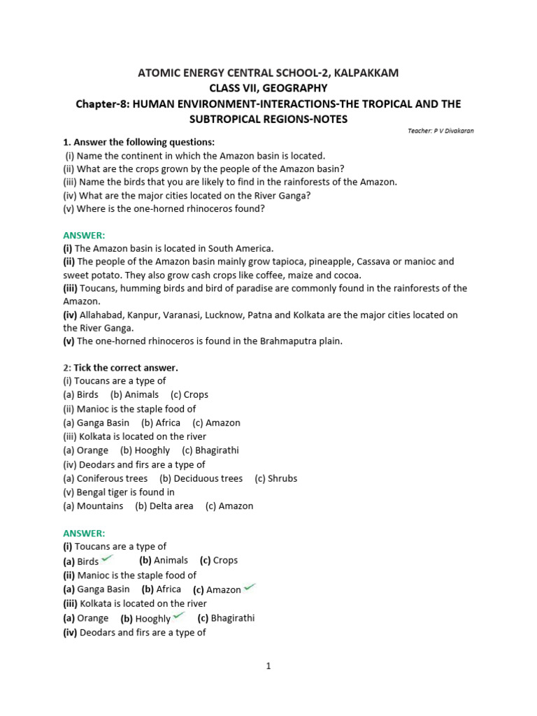 Human-Environment Interactions in Geography | PDF | Agriculture ...