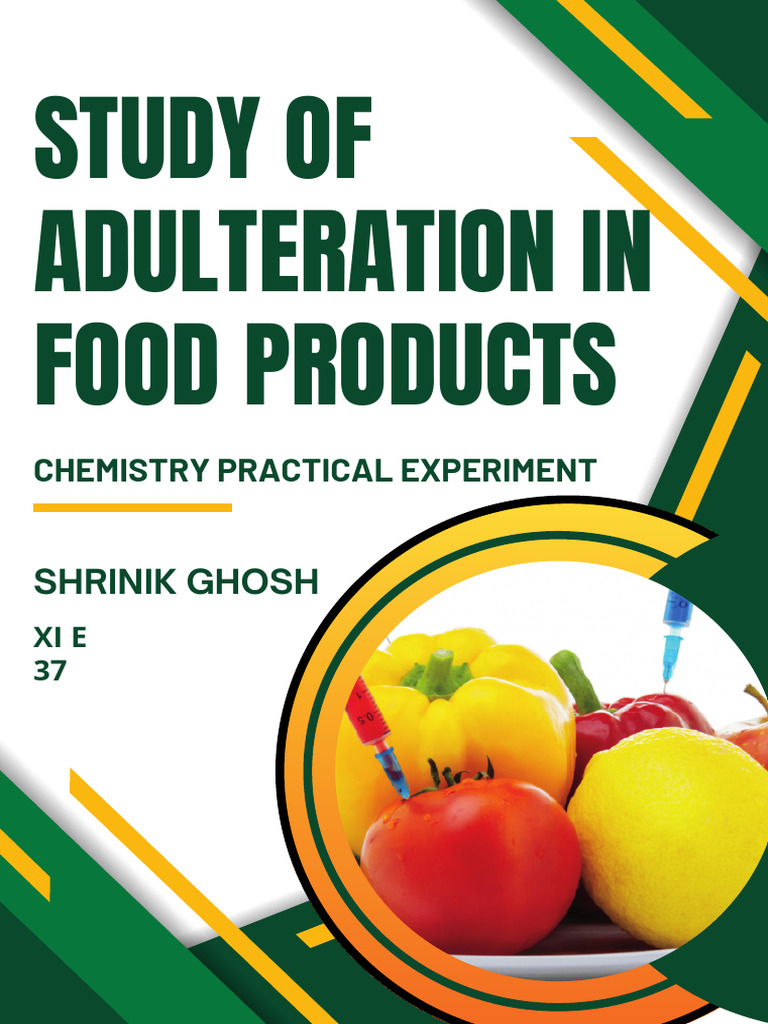 Food Adulteration Detection Methods | PDF | Honey | Milk