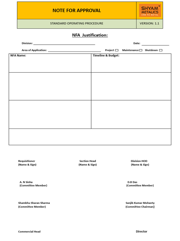 SOP Approval Process Overview | PDF