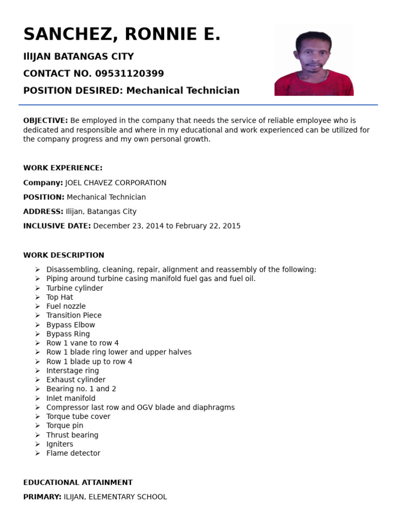 Sanchez Ronnie Resume | PDF