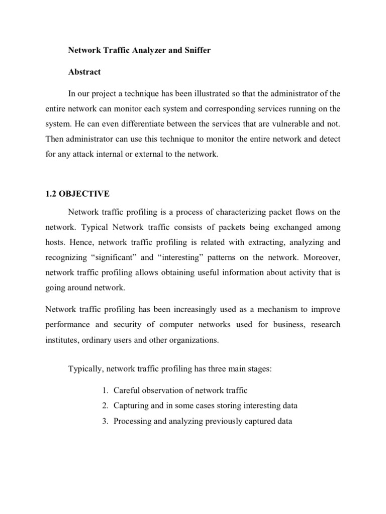 Network Traffic Analyzer and Abstract. | PDF | Port (Computer ...