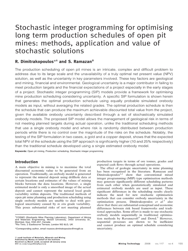 Stochasticintegerprogrammingforoptim Pdf Mathematical Optimization Net Present Value