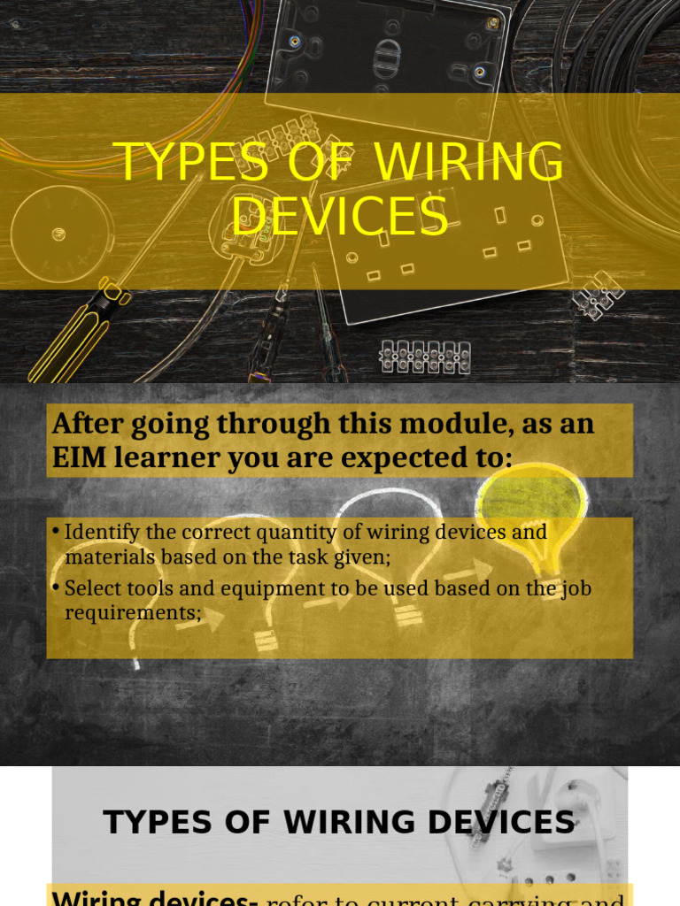Types of Wiring Devices and Tools | PDF | Electrical Connector | Ac ...