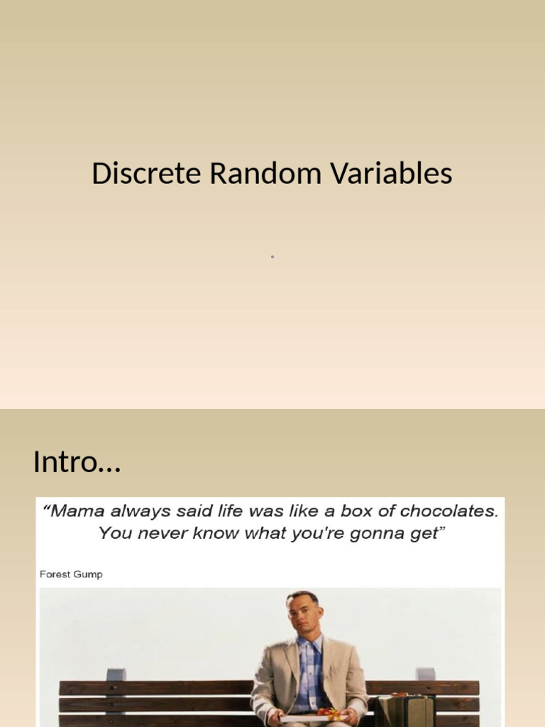 4. Discrete Random Variables | PDF | Probability Distribution | Random Variable