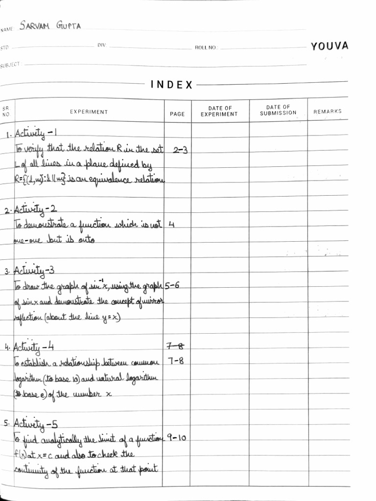 Maths Prac File (1) - 2 | PDF