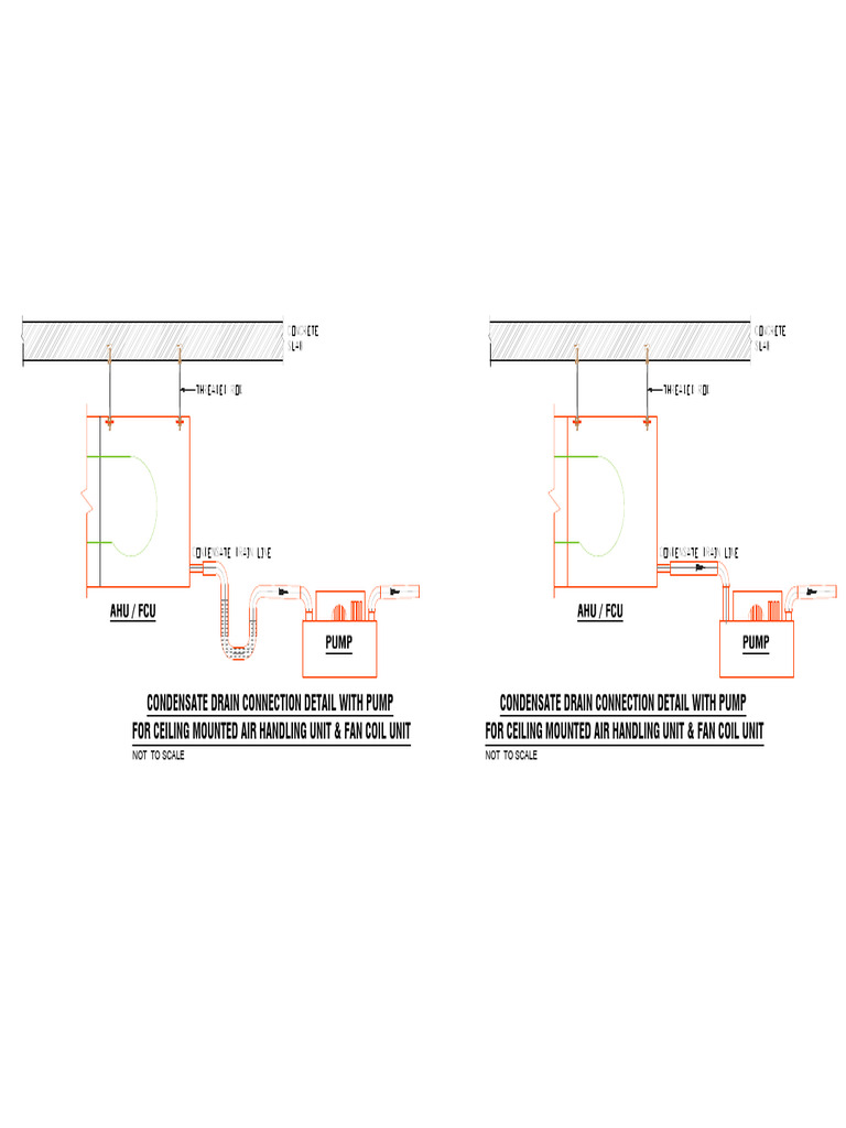 Ceiling HVAC Drain Connection Guide | PDF