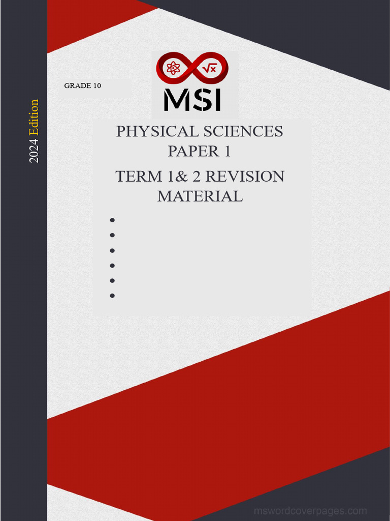 Grade 10 Paper 1 Term 1&2 Revision Bank | PDF