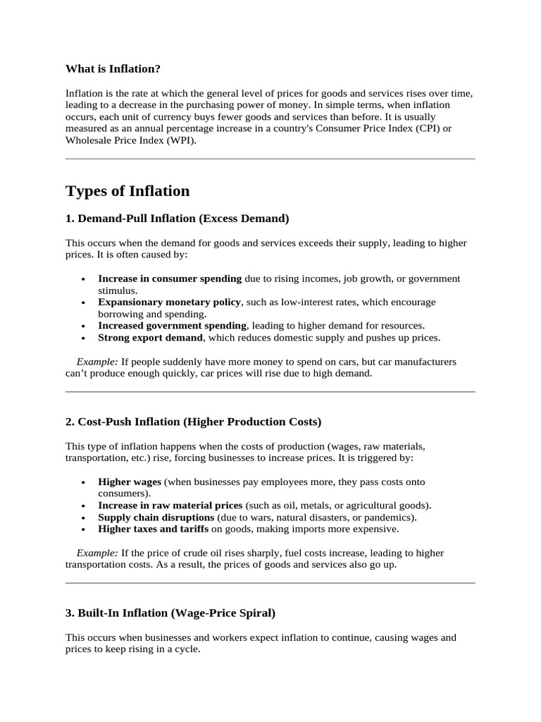 What is Inflation | PDF | Cost Of Living | Inflation