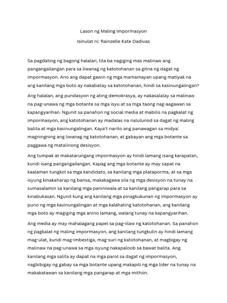 Sa Pagdating NG Bagong Halalan, Tila Ba Nagiging Mas Malinaw Ang ...
