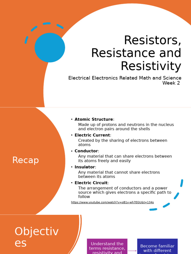 Electrical Electronics Related Math and Science Week 2 | PDF | Electrical Resistivity And ...