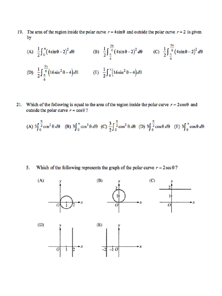 Polar Multiple Choice | PDF