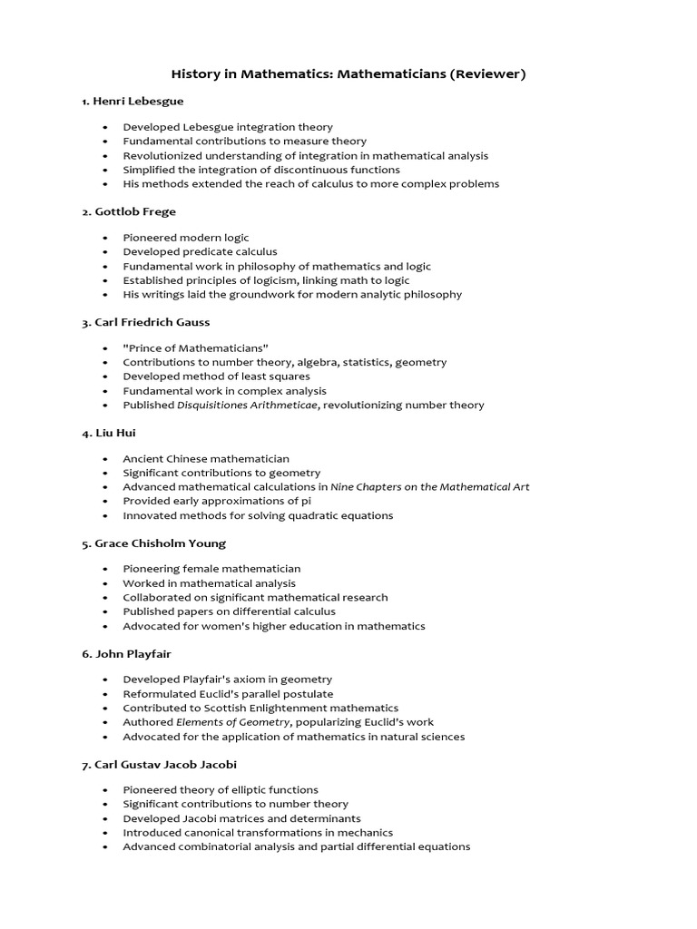 Reviewer History in Mathematics | PDF | Mathematics | Geometry