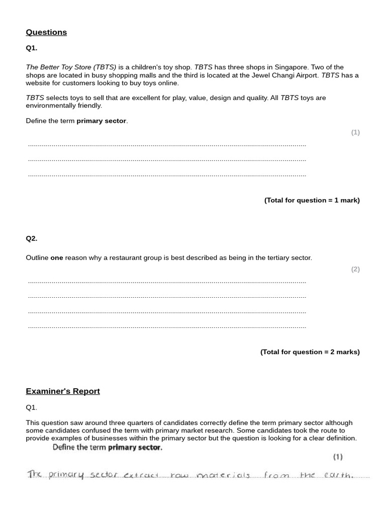 Understanding Primary and Tertiary Sectors | PDF