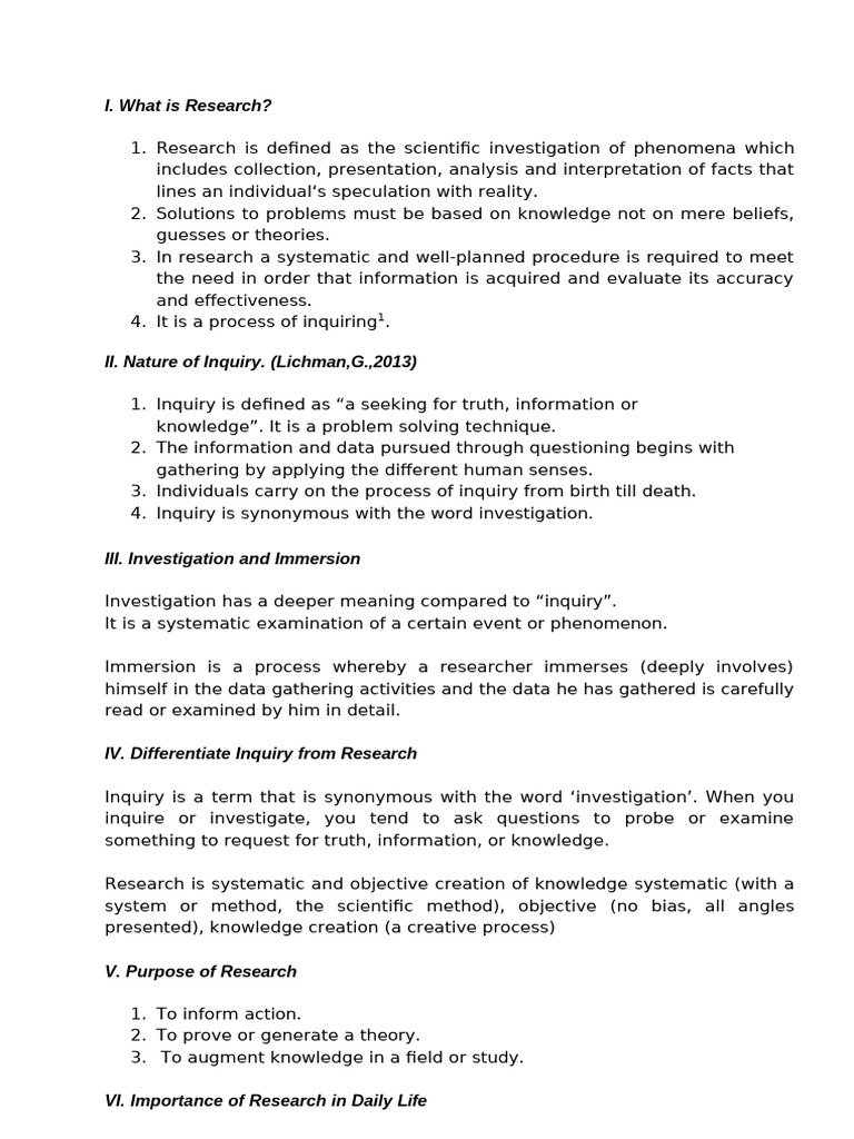 Practical Research 1 Reviewer | PDF | Inquiry | Knowledge