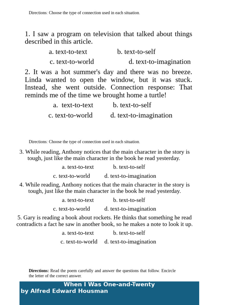 Types of Literary Connections and Analysis | PDF | Beowulf | English ...