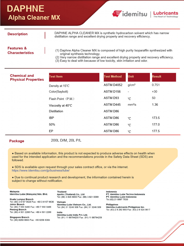 Tds - Alpha Cleaner MX | PDF