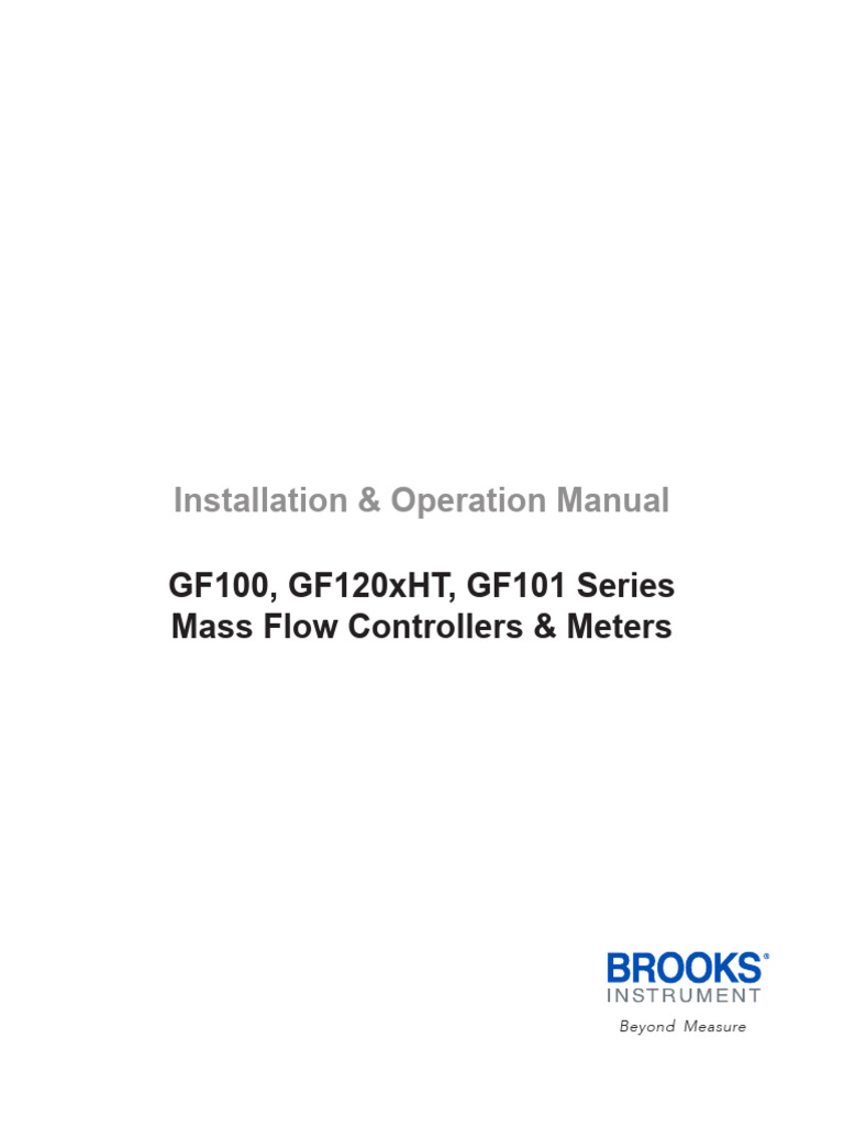 Brooks Installation-Manual-Gf100-Gf120xht-Gf101 | PDF | Electromagnetic ...
