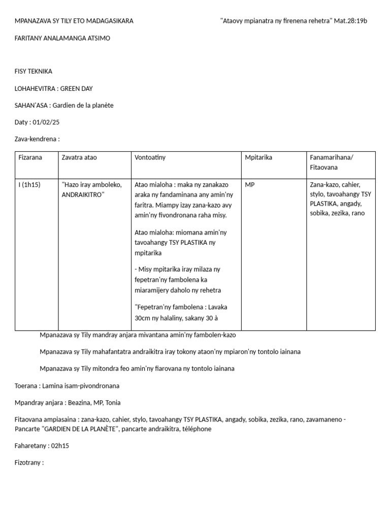 Fisy Teknika Green Day Far | PDF