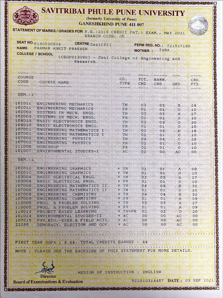 ALL YEAR MARKSHEET - APP - Compressed | PDF