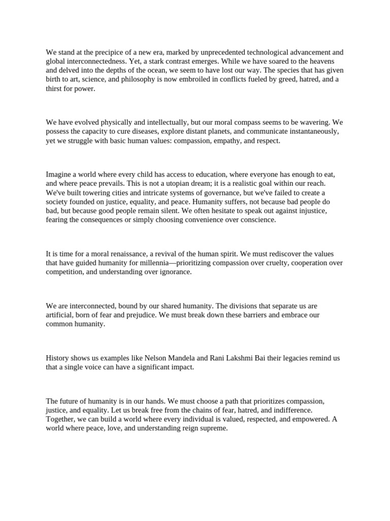 The Paradox of Progress A Call To Reclaim Humanity - Edited | PDF