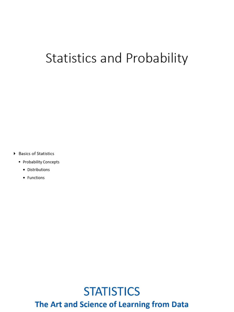 Statistics and Probability | PDF