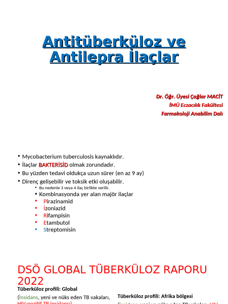 1-Tüberküloz Ve Lepra Tedavisi | PDF
