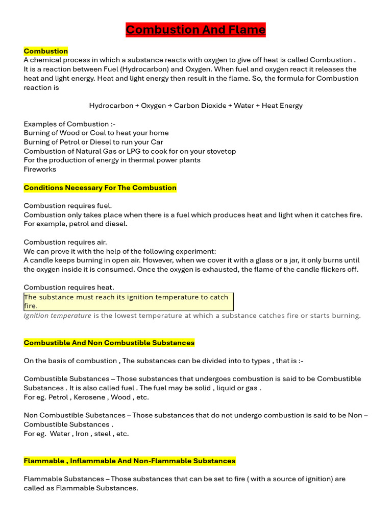 Combustion And Flame | PDF | Combustion | Fuels