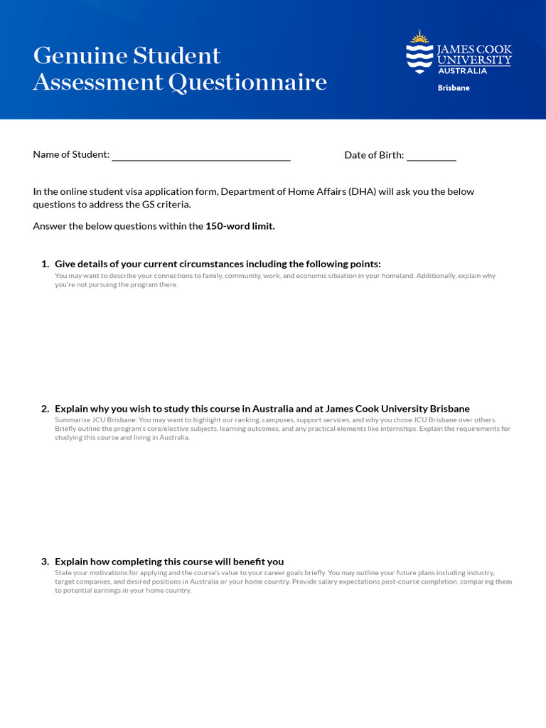 JCUB Genuine Student Questionnaire - 2024 (1) .Pdf678dd0caec2ca73121 | PDF