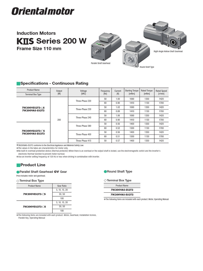 orientalmotor-k2s-series-en.pdf# | PDF | Electric Motor | Power Inverter