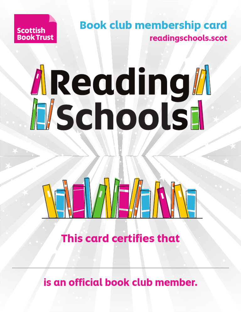 Reading Schools Book Club Membership Card | PDF
