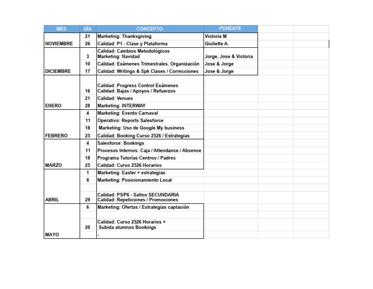 Franq - Calendario Webinars - Franq-Center Control | PDF
