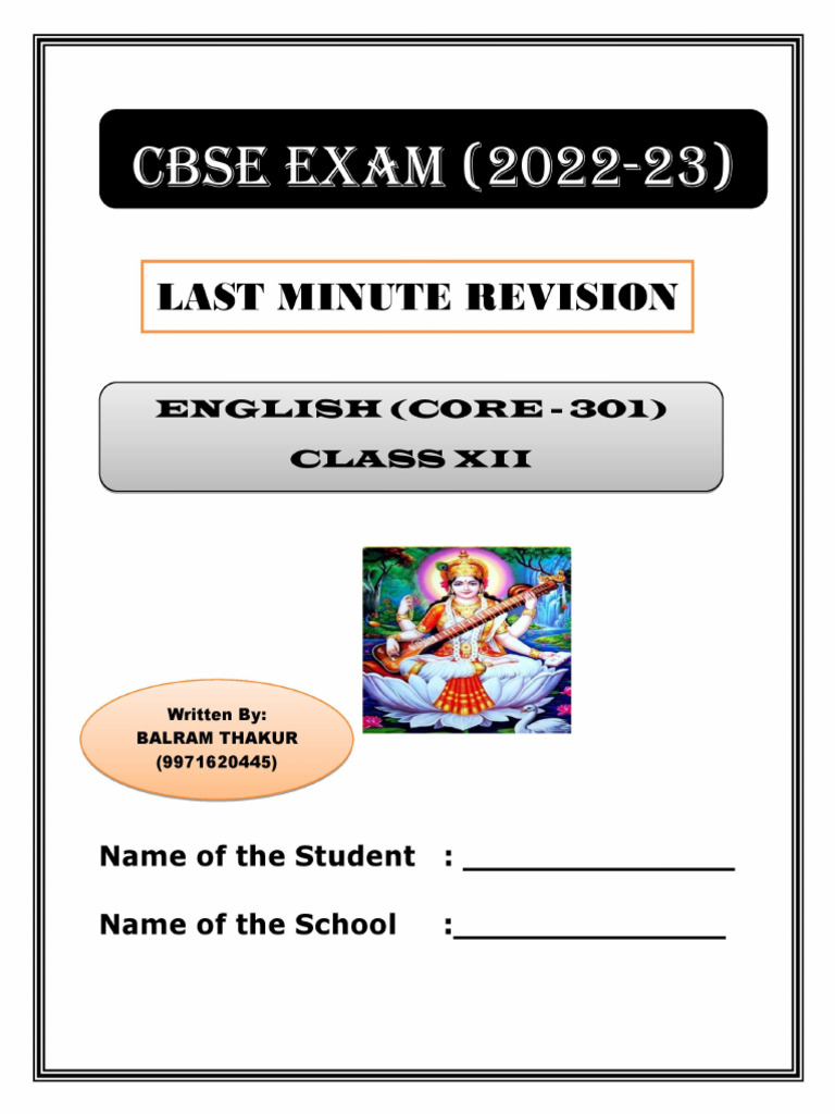 Last Minute Revision for English Exam | PDF | Reading Comprehension