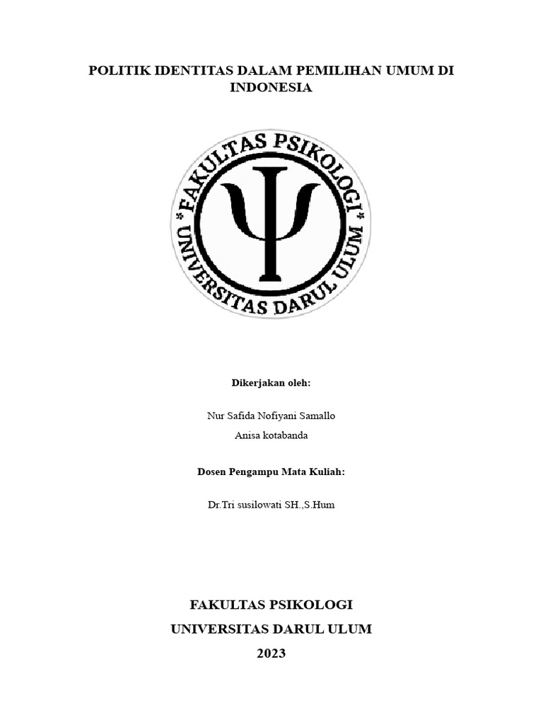 POLITIK IDENTITAS DI INDONESIA | PDF